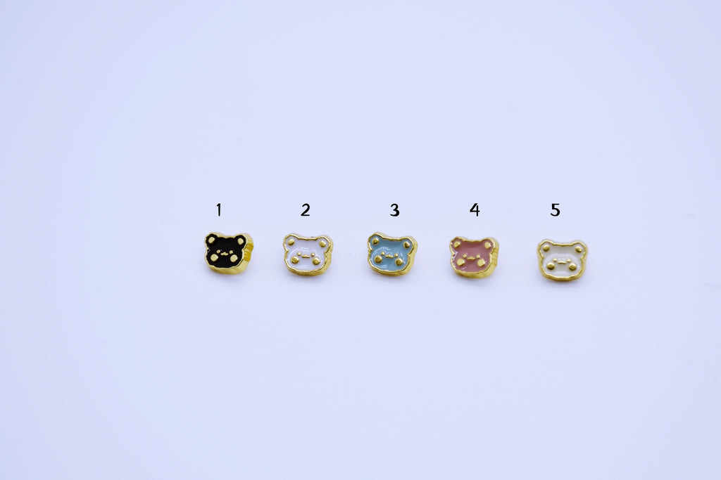 B267 Lovely 6.5 mm Bear Head Shank Buttons Micro Mini Buttons Tiny But ...