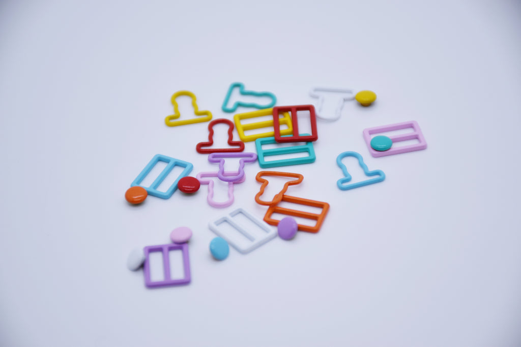 B281 Colorful Large/Small Mini Overall Buckles Sewing Making Supply Fo ...