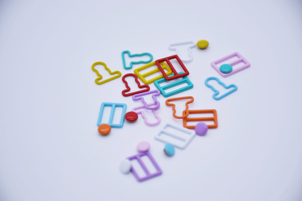 B281 Colorful Large/Small Mini Overall Buckles Sewing Making Supply Fo ...