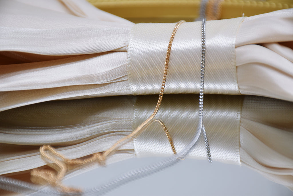 B331 Metal Super Skinny Gold/Silver 1.2mm Metal Chain Doll Clothes Sew ...