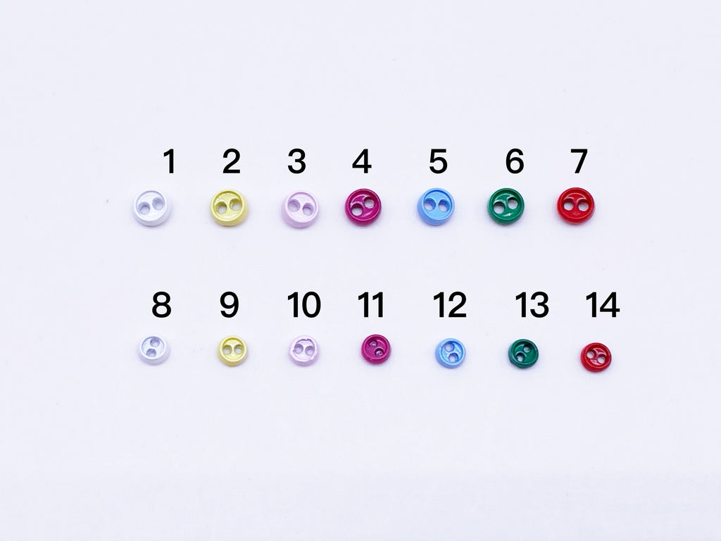 B102 Color Coated Mini 3mm 4mm Doll Buttons Sewing Craft Doll Clothes ...