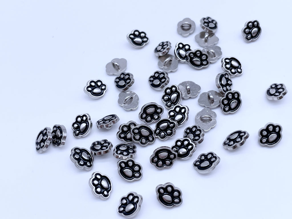 B194 Cute 8mm Paws Shank Buttons Micro Mini Buttons Tiny Buttons Doll ...