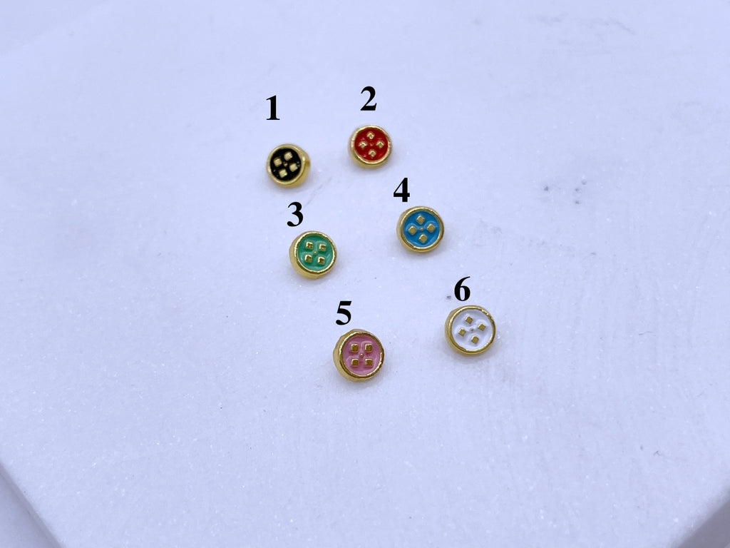 B234 Cute 5mm Round With Dots Shank Buttons Micro Mini Buttons Tiny Bu ...