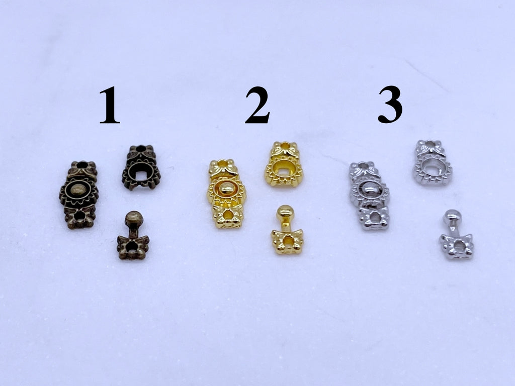 B238 Bronze/Gold/Silver 10mm Decorative Hook Buckle Mini Buckles Sewin ...