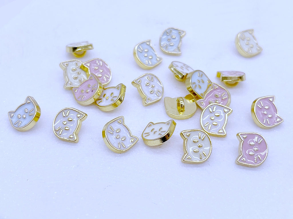 B240 Cute 7mm Cat Head Shank Buttons Micro Mini Buttons Tiny Buttons D ...