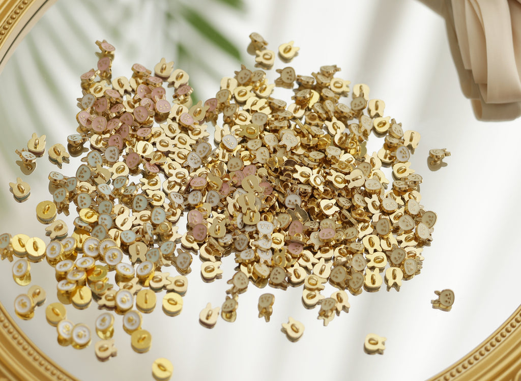 B252 Cute 7mm Bunny Head Shank Buttons Micro Mini Buttons Tiny Buttons ...