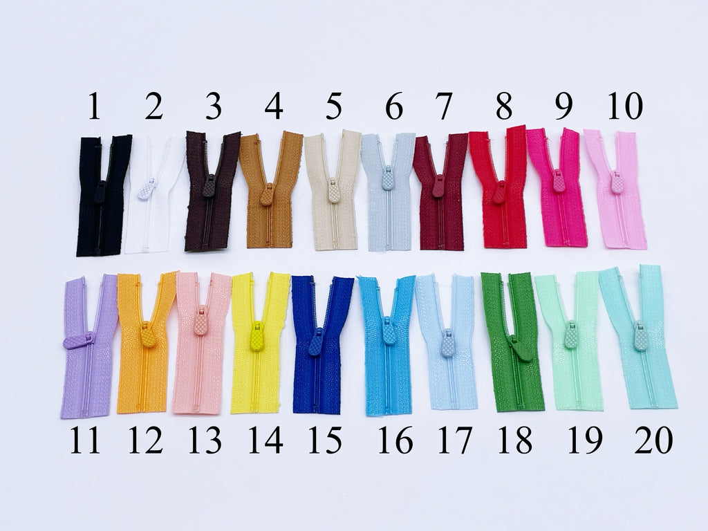 W025 Mini 6CM Zipper With Pineapple Shape Zipper Puller Tiny Super Sma ...