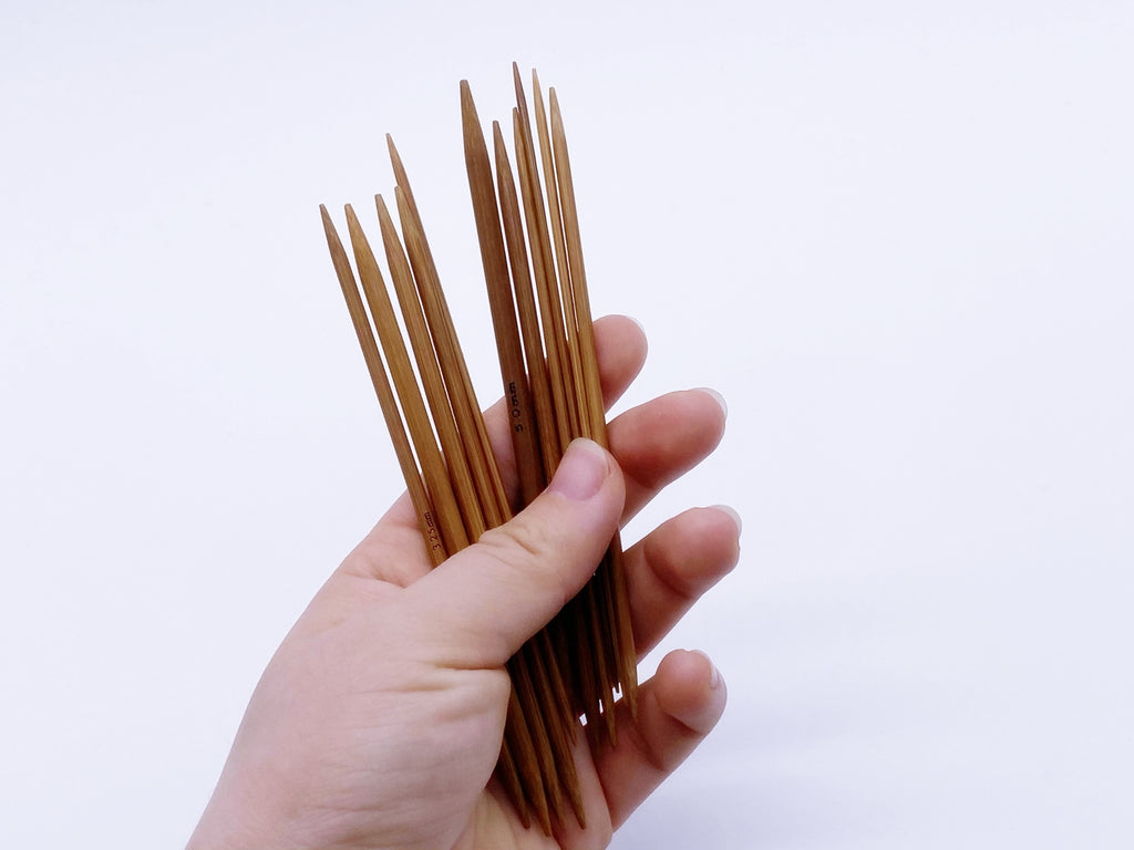 W017 Super Tiny Bamboo Knitting Needles 2mm 3mm 4mm 5mm Dolly Size 13c ...