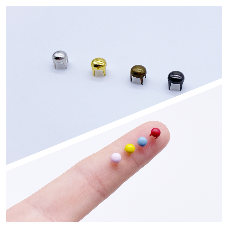 B083 Round Mini 4MM Craft Studs Sewing Craft Doll Clothes Making Doll ...